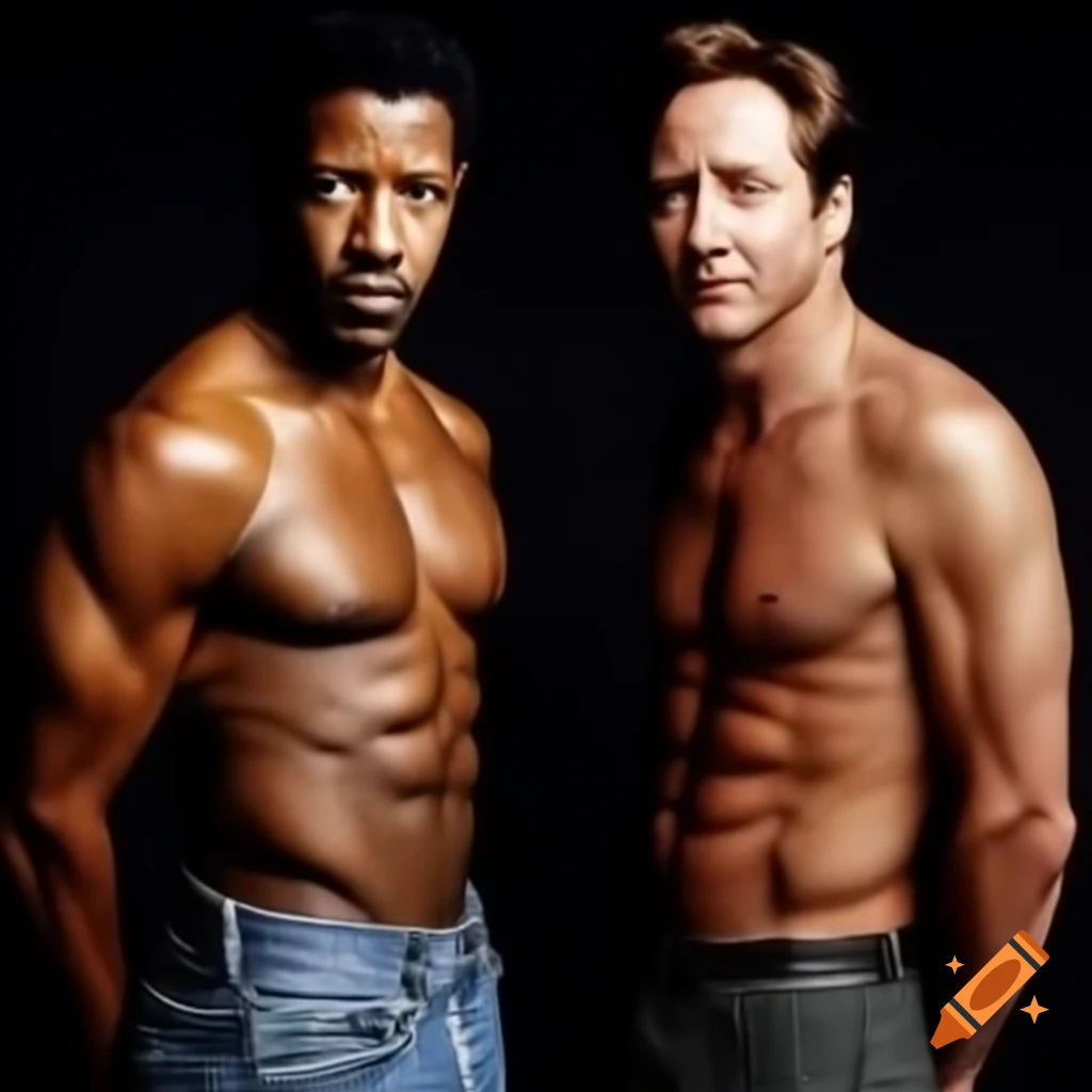 Denzel Washington and David Duchovny showcasing strong muscular ...