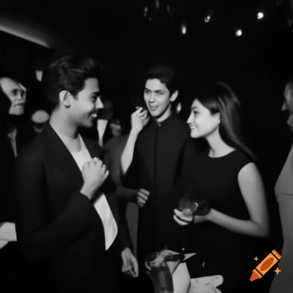 Young Indian men and women mingling at an upscale social gathering with ...