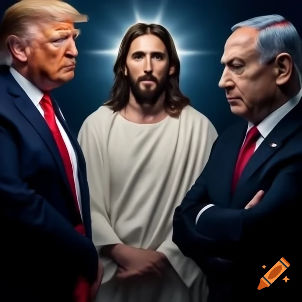 Jesus Christ confronts Donald Trump and Benjamin Netanyahu in a tense ...