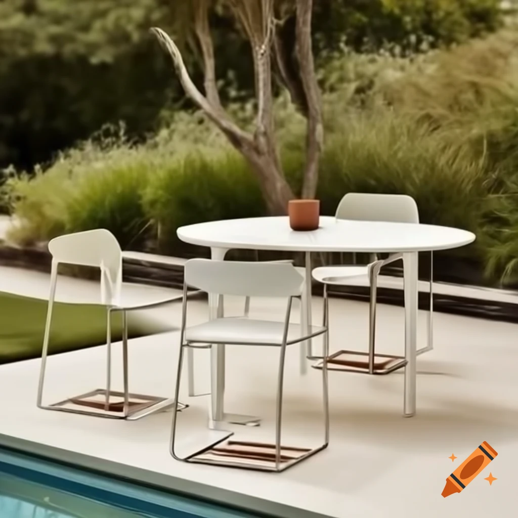 Unique outdoor furniture design using PVC pipes, featuring table and ...