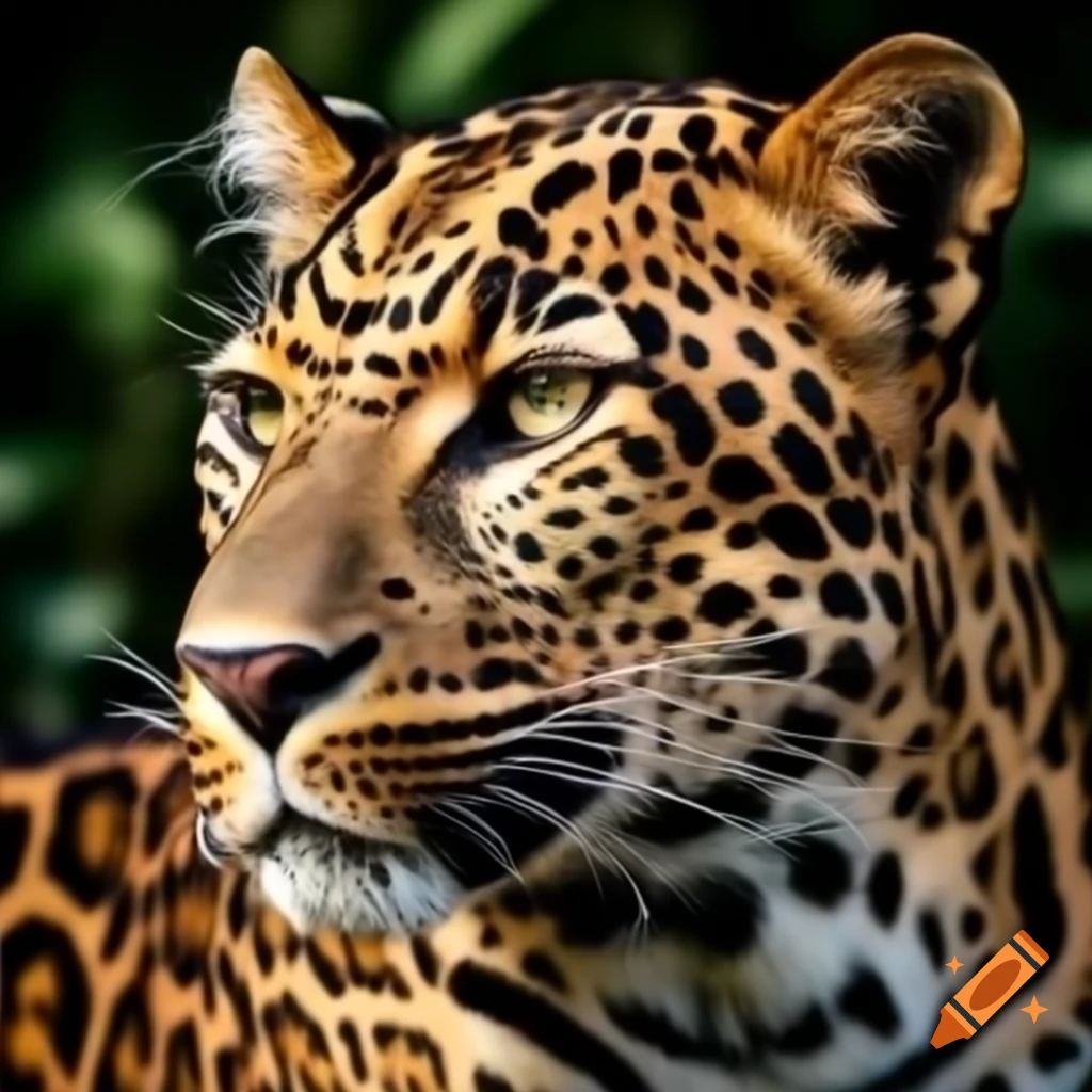 Blue leopard with striking fur patterns on Craiyon