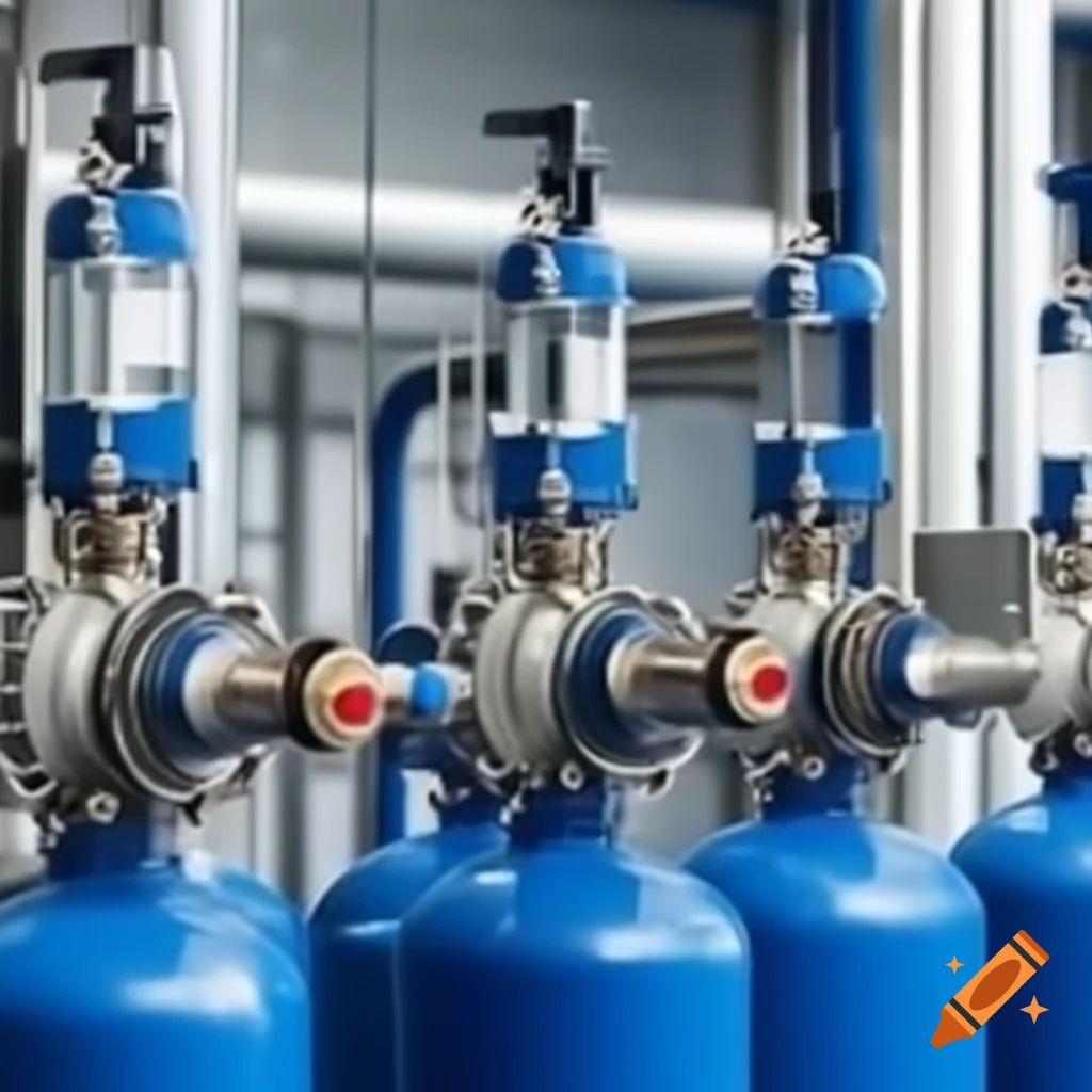 Hydrostatic testing process for high and low pressure cylinders on Craiyon