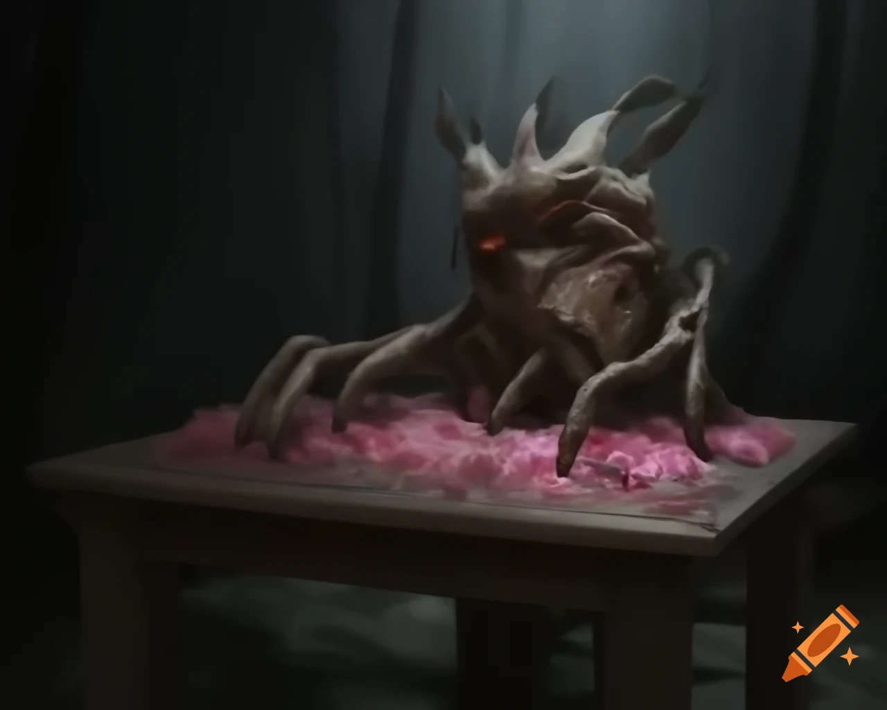 Hyper-realistic mutant lemon fruit tree monster with grotesque ...