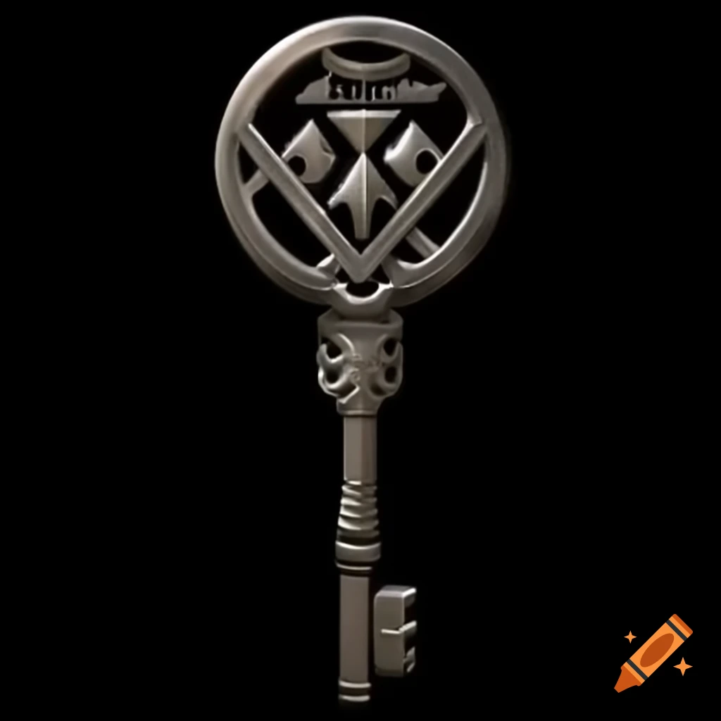 Mystical key featuring mysterious runes on Craiyon