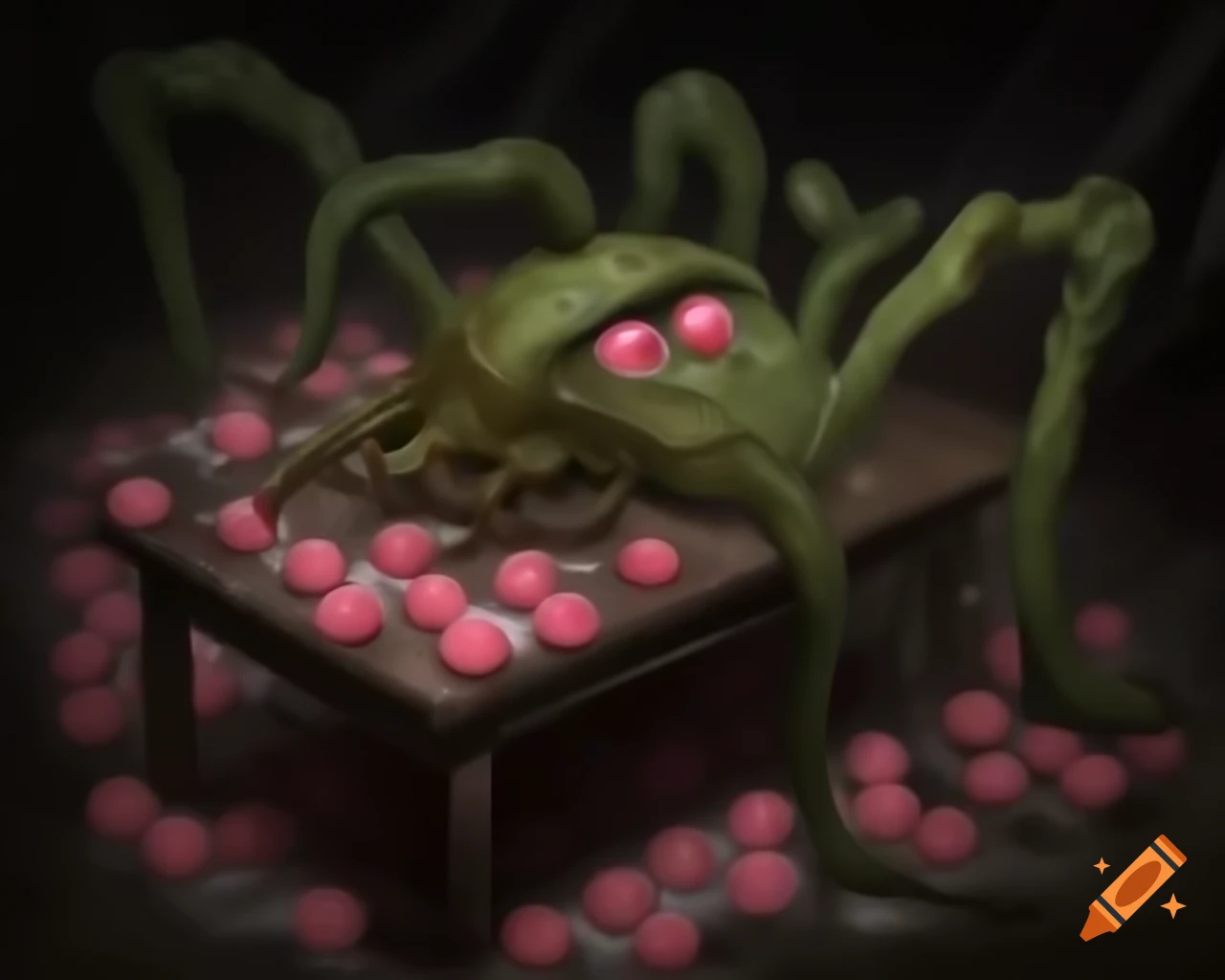 Hyper-realistic mutant lemon fruit tree monster with grotesque ...