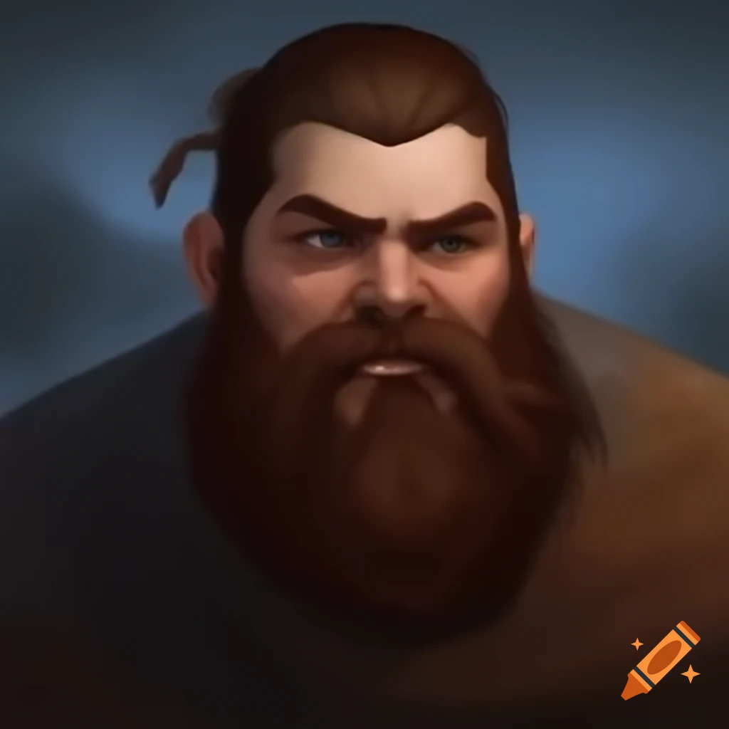 Large Cossack man with waist-length beard, representing cultural ...