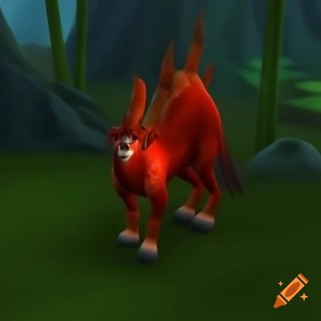 Red female pandaren mistweaver on Chinese mountain with bamboo forest ...