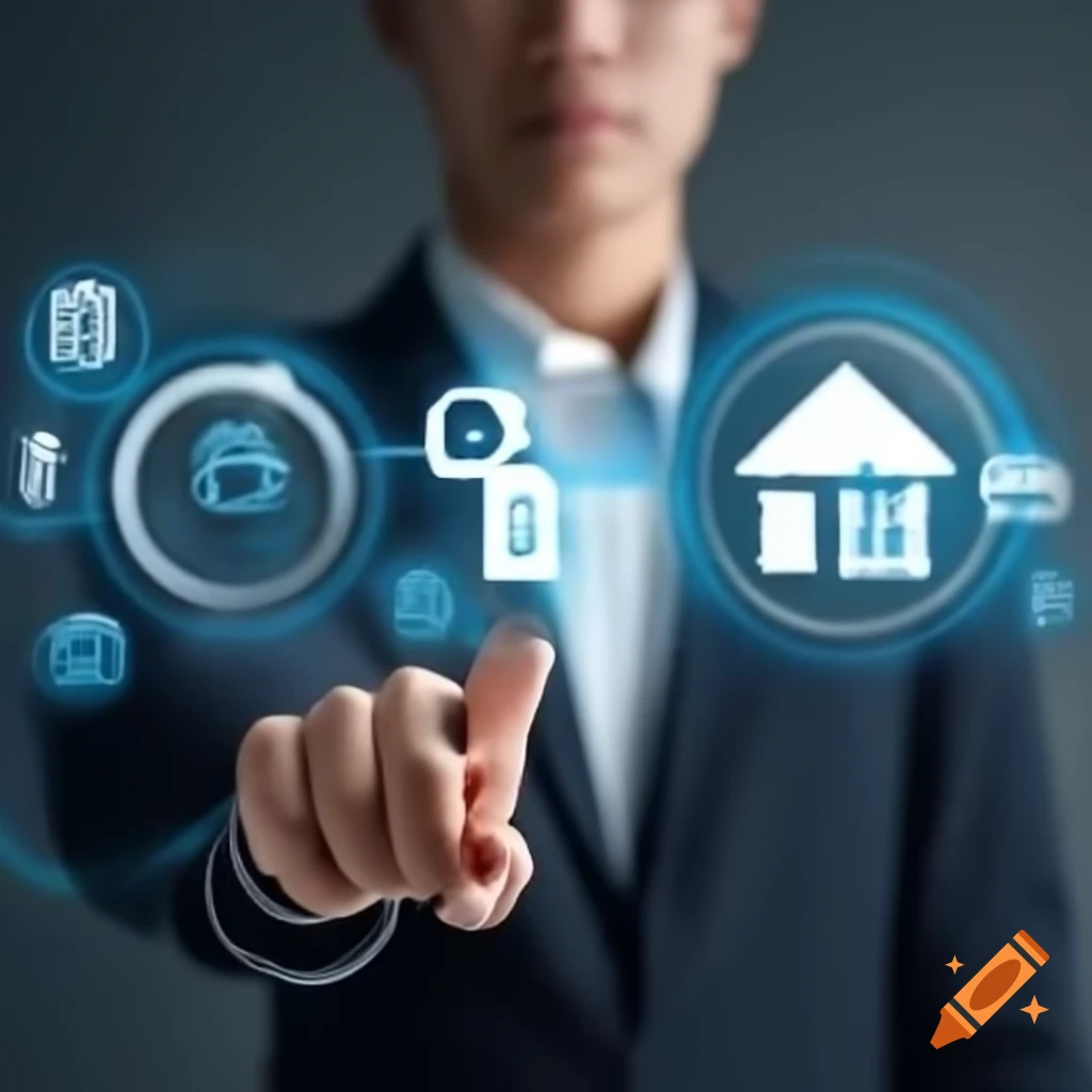 Real estate agent handing keys to client, lifestyle shot for software ...