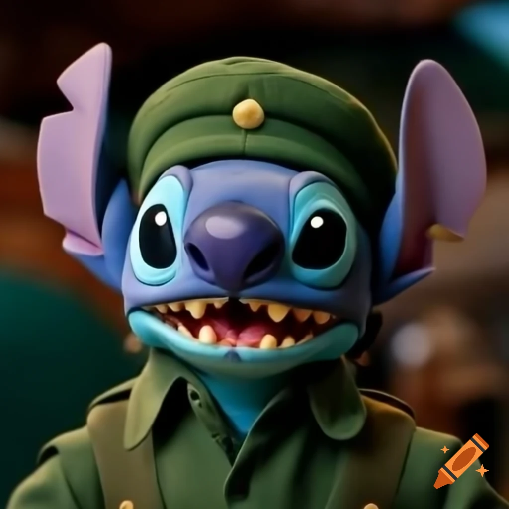 Stitch in Che Guevara outfit styled as Disney character on Craiyon