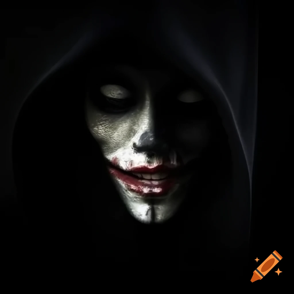 Realistic horror depiction of shadowy evil male figure on Craiyon