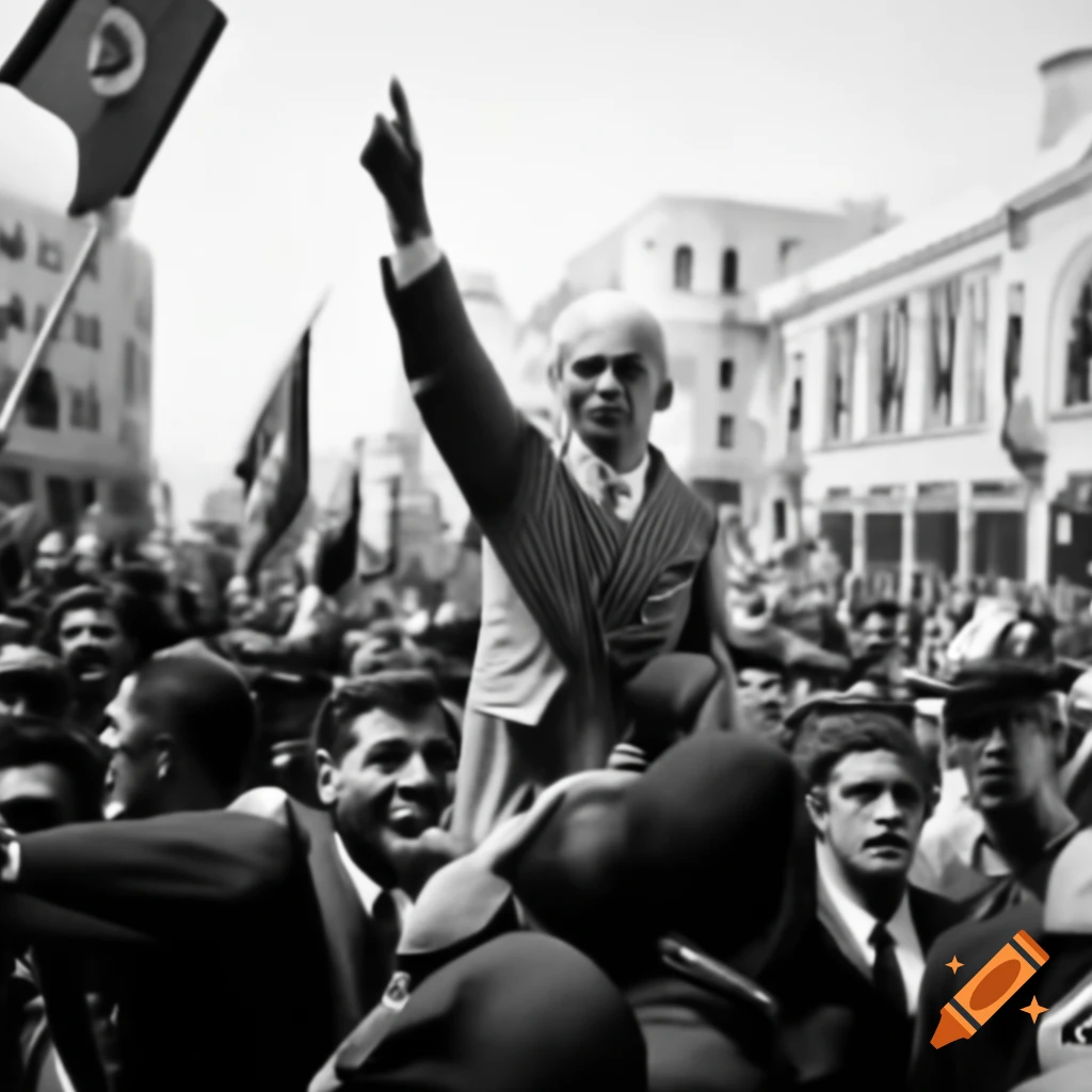 Messali Hadj speaking passionately at a nationalist rally in Algiers ...