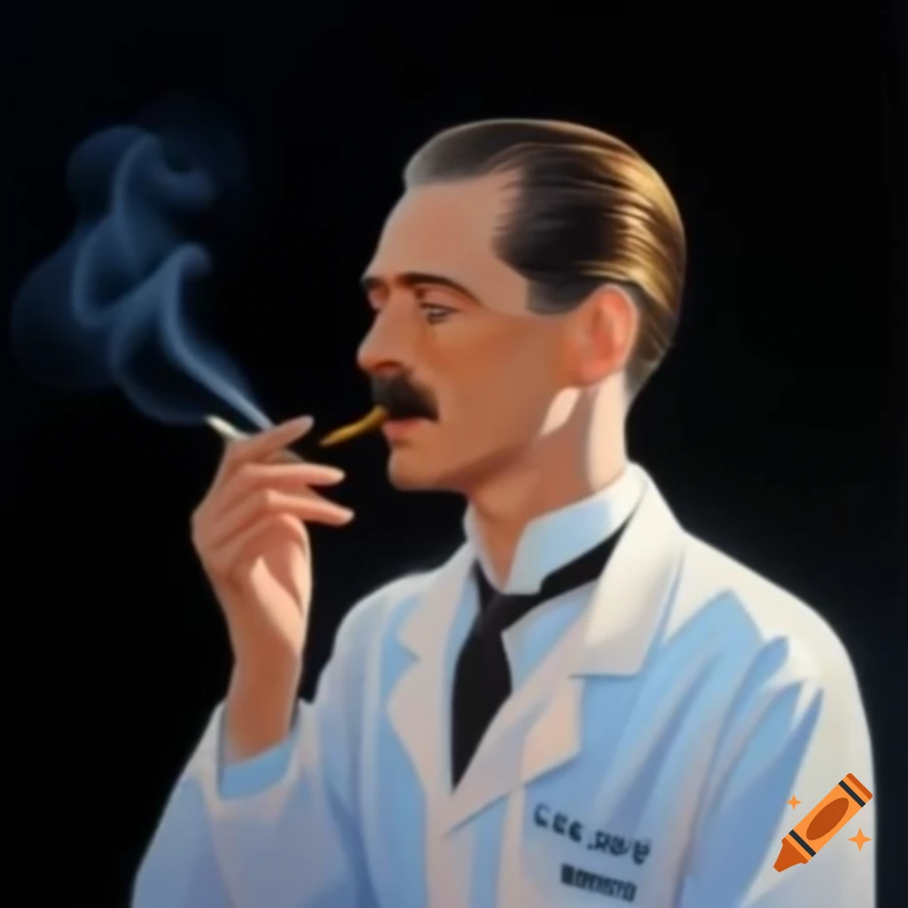 Young Steve Buscemi as 1920s medical doctor in lab coat and pencil ...