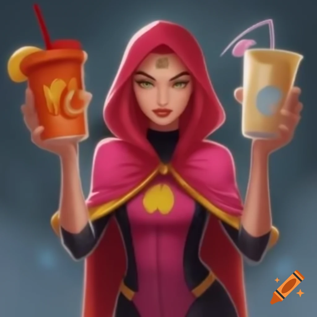 Imaginary superhero enjoying a drink of sweet tea on Craiyon