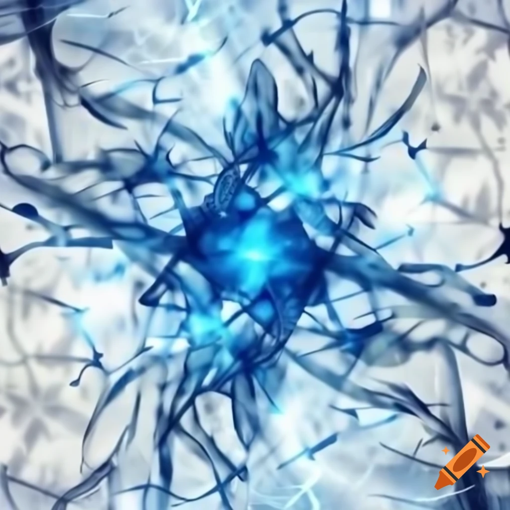 Abstract composition of blue interconnected lines and nodes on white ...