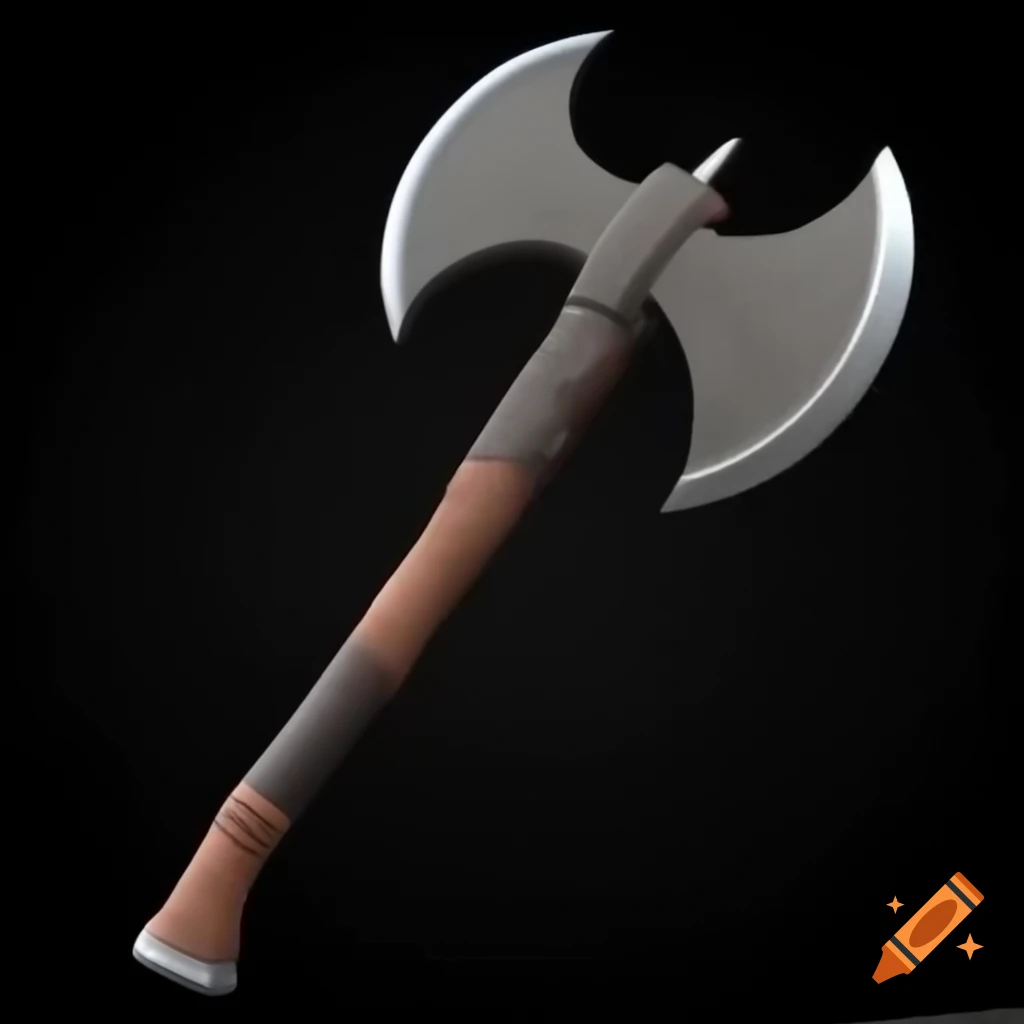 Medieval double-headed axe design on Craiyon