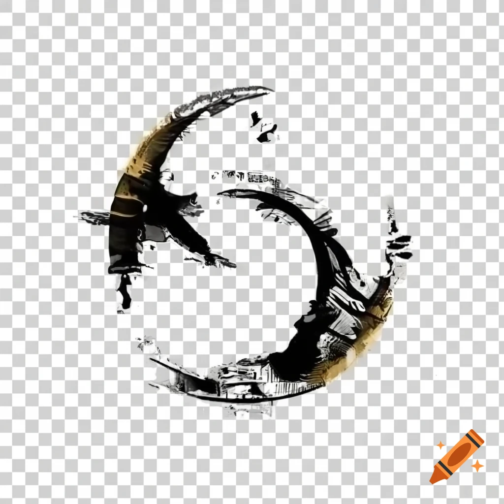 Minimalist Japanese Zen logo for 'Yugen' blending mountain and crescent ...