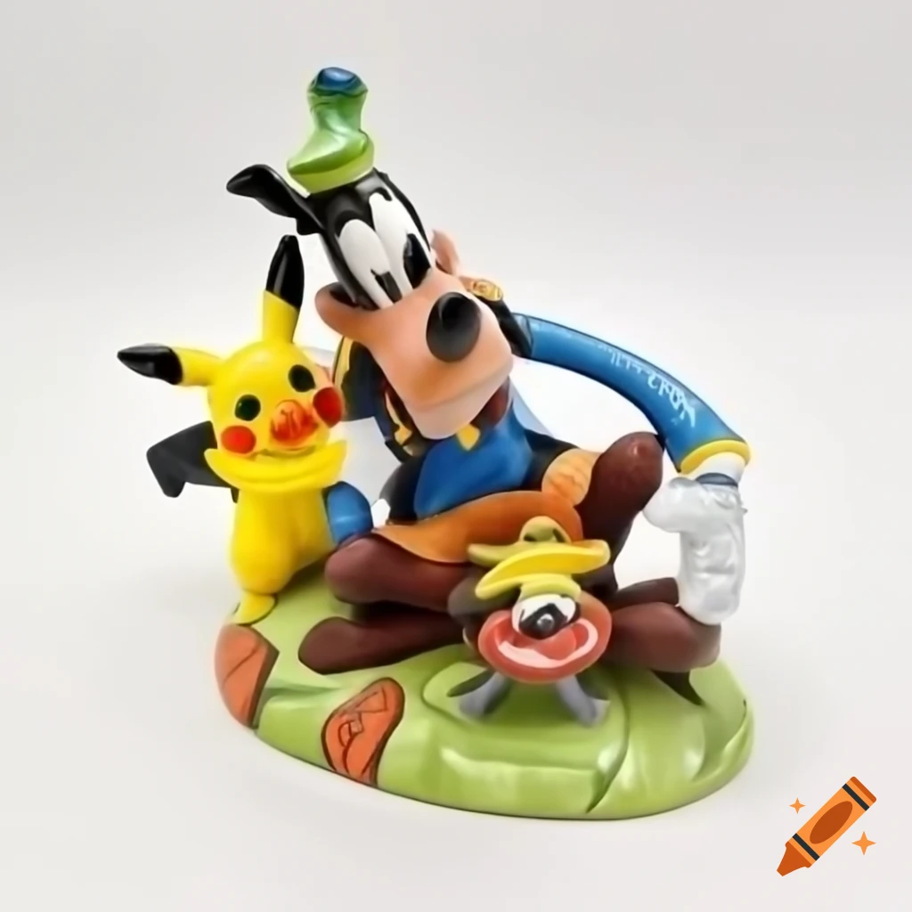 Unique ceramic figure combining iconic cartoon characters in armor on ...