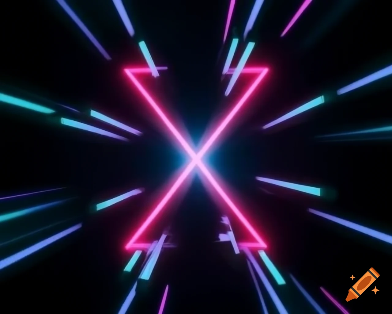 Minimalistic ultra detailed neon x-logo with abstract background and ...
