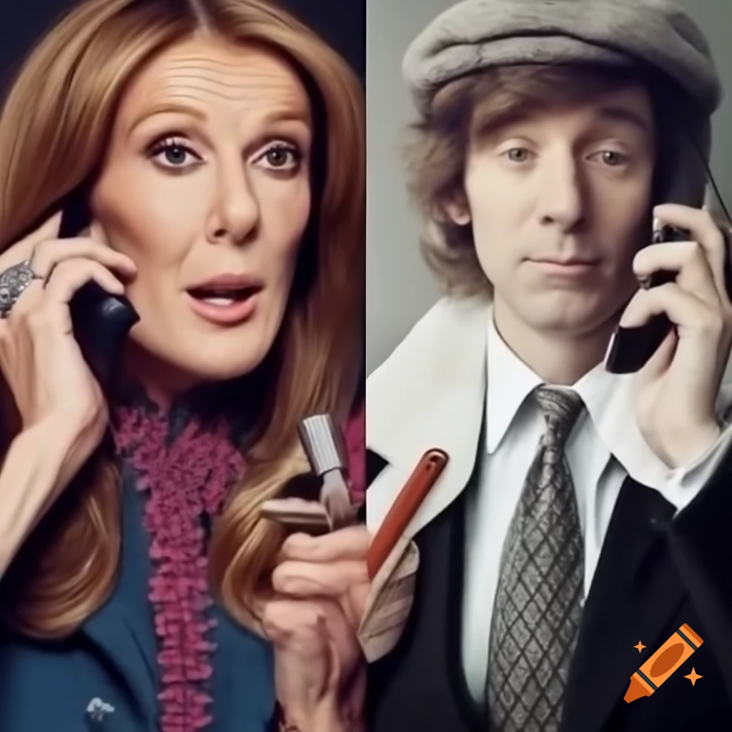Two-panel meme featuring Celine Dion on the phone and a man speaking ...