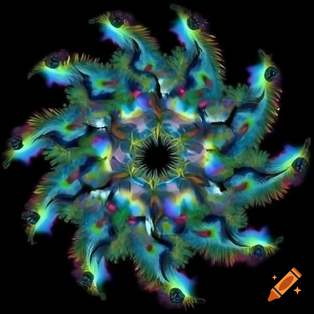 Fractal design showcasing intricate patterns and colors on Craiyon