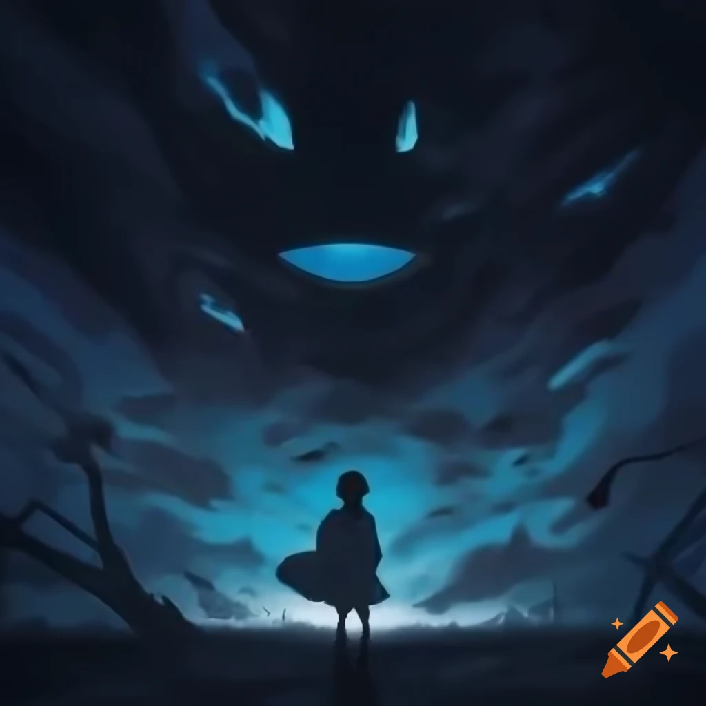 Surreal otherworldly domain expansion with chaotic swirling lights and ...