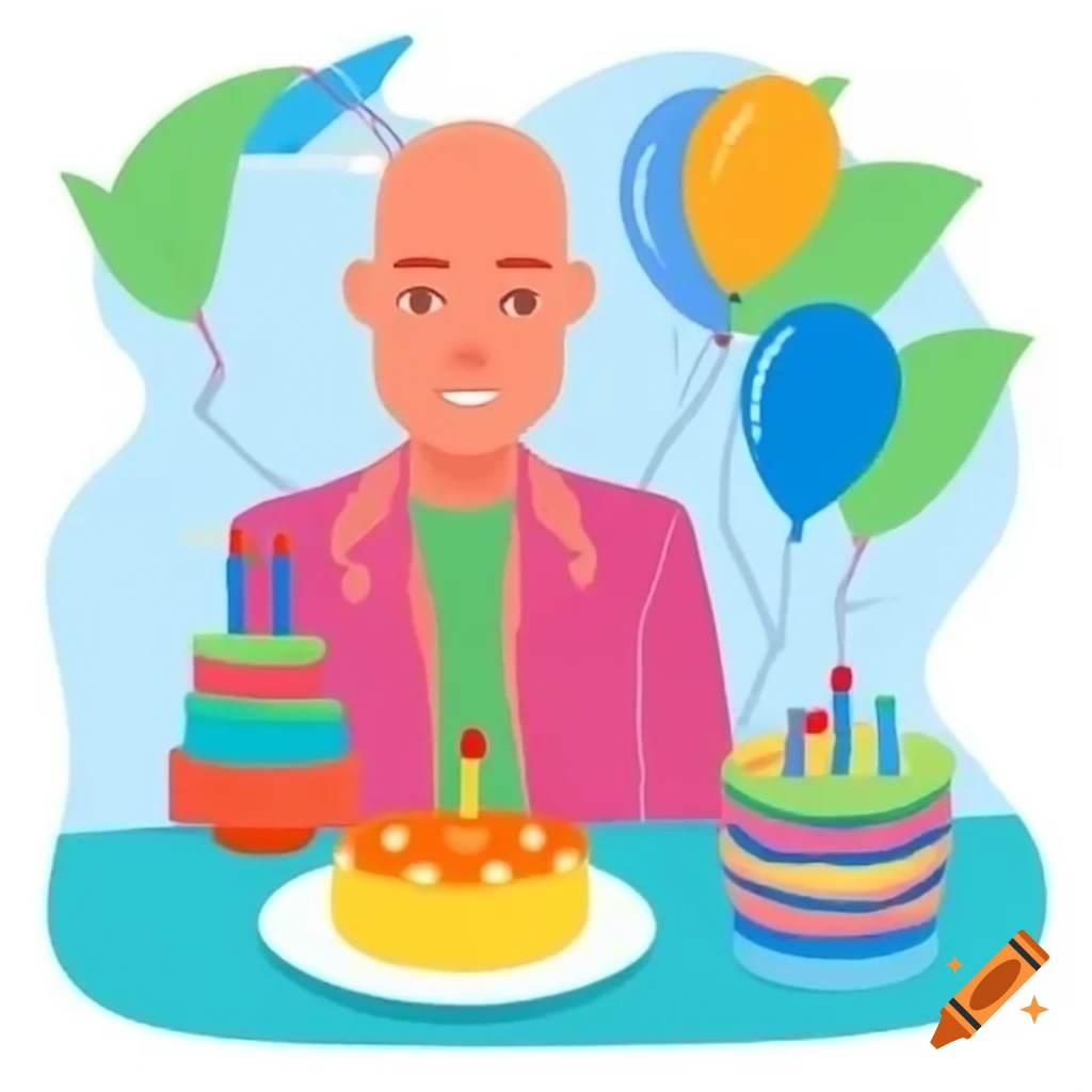 Birthday invite for Willie, 40 years old, bald Puerto Rican man ...