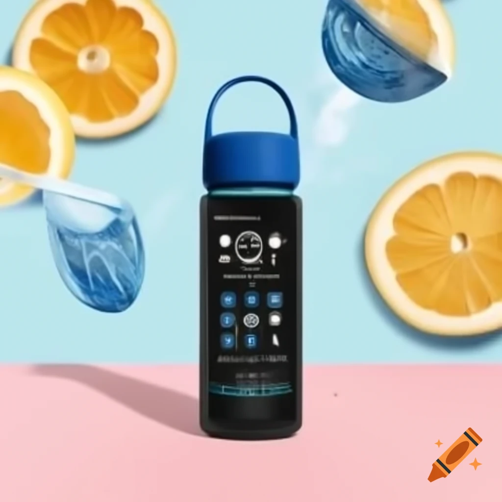 Smart water bottle measuring temperature and sending drink ...