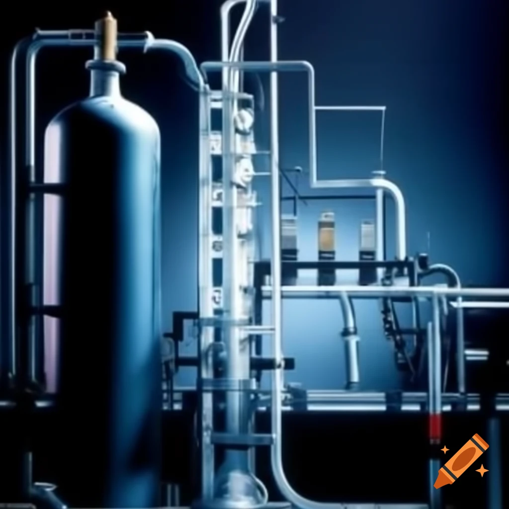 Refinery with calibration gas cylinder on Craiyon