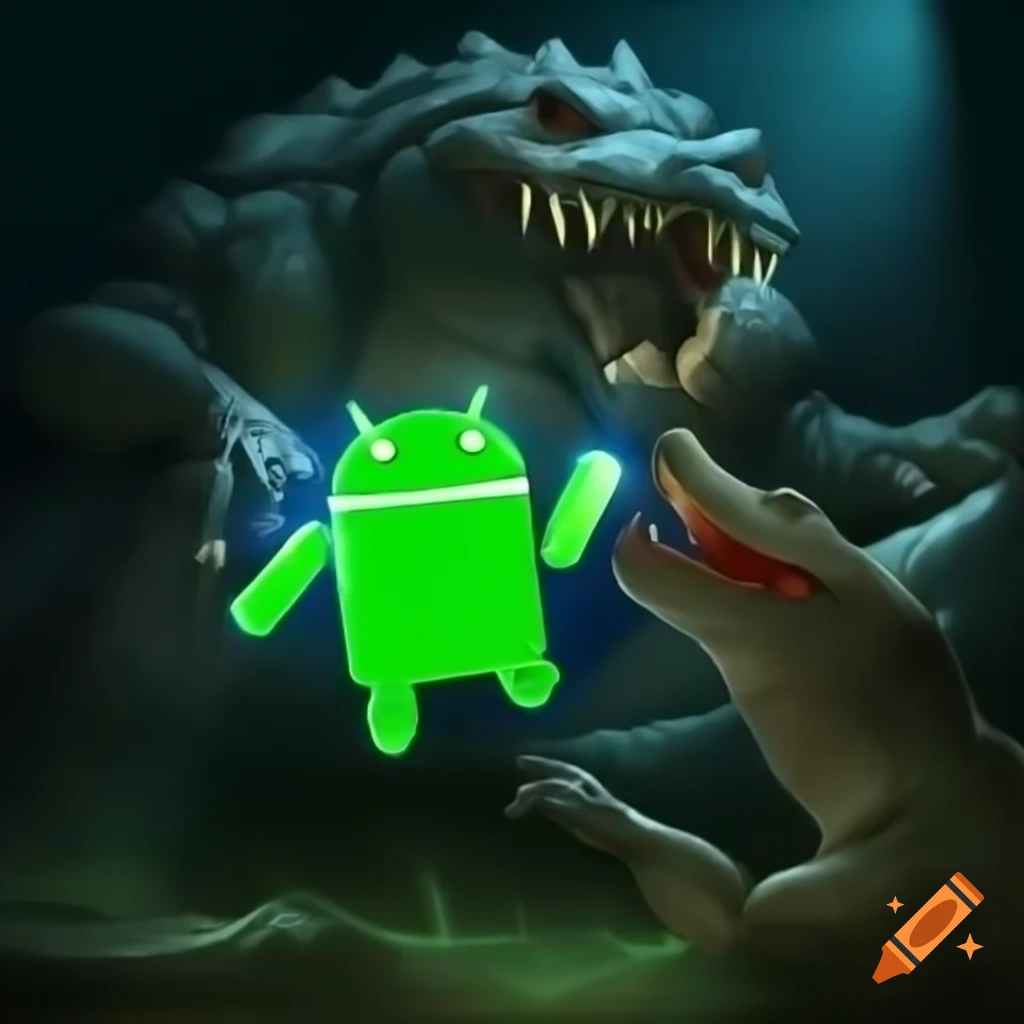 Meme featuring an android phone with a crocodile bursting from the ...