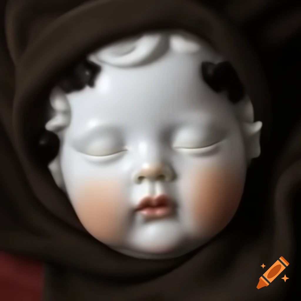 Ultra realistic porcelain angel face from Limoges on Craiyon