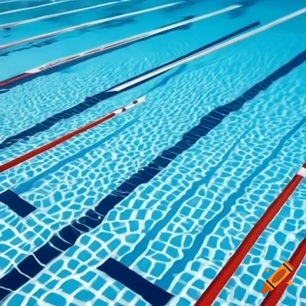Top view of swimming pool floor, 2000x1500 dimensions on Craiyon