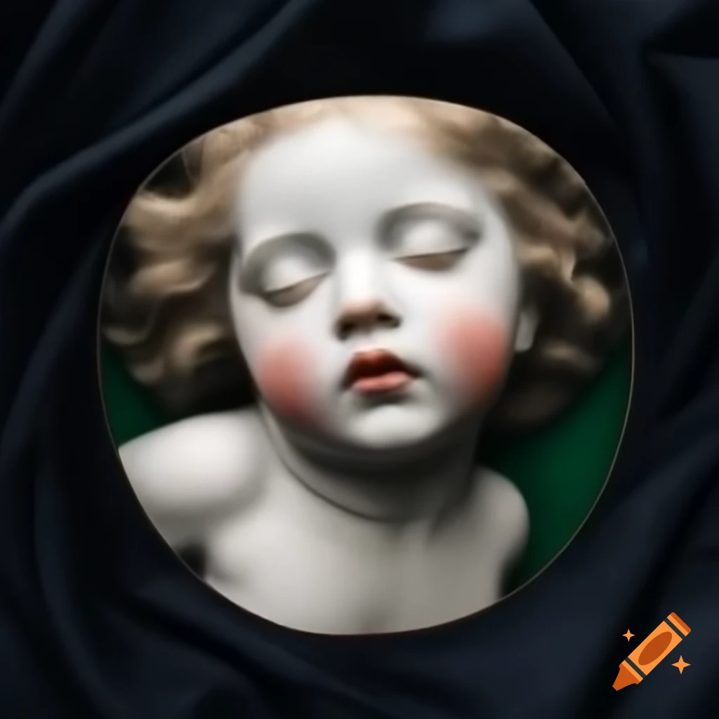 Ultra realistic porcelain angel face from Limoges on Craiyon