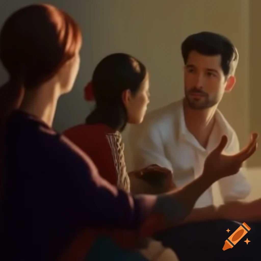 Man observing woman holding another man's hand, conveying emotional ...