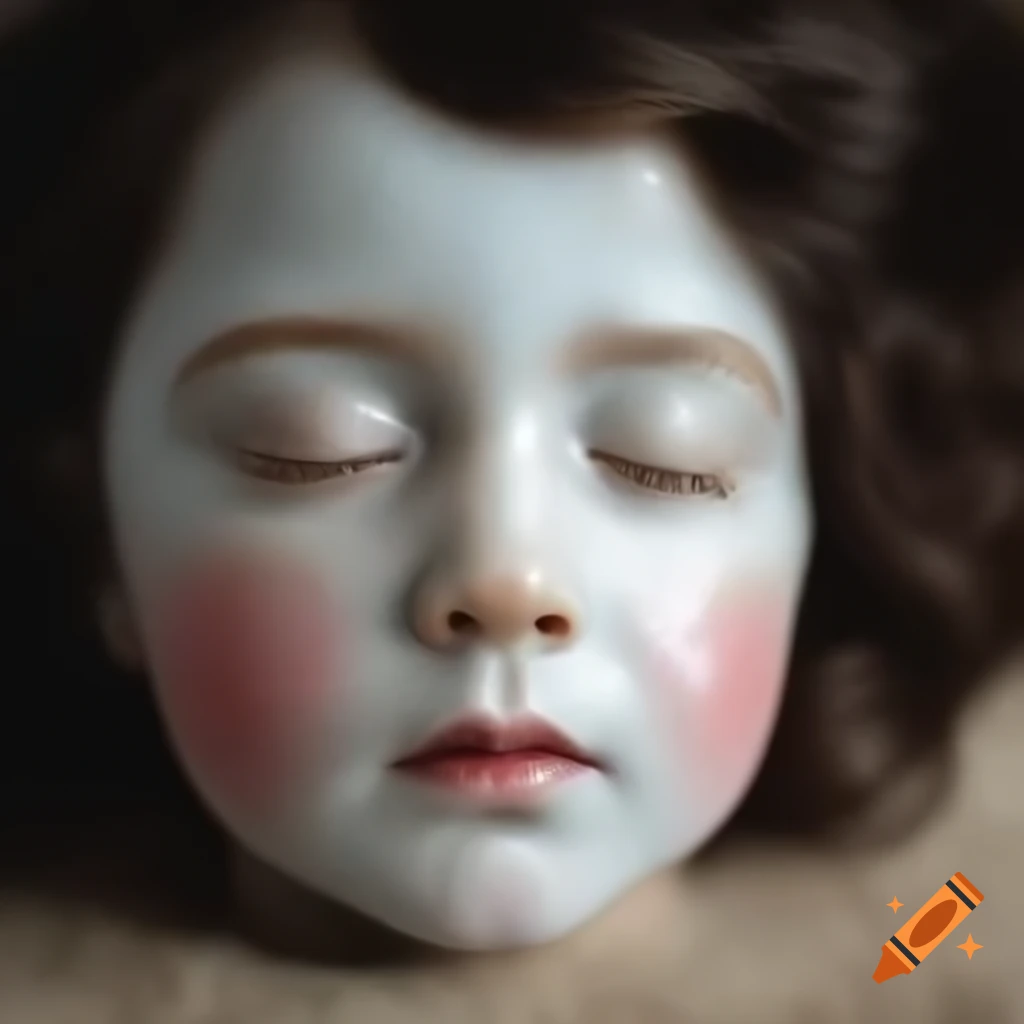 Ultra realistic porcelain angel face from Limoges on Craiyon