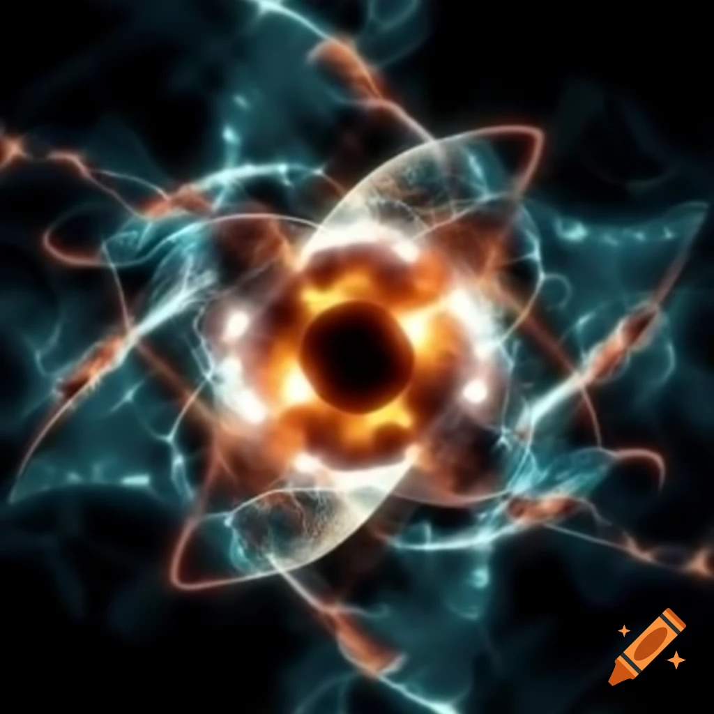 Glowing radioactive illustration of polonium (Po) with molecular ...