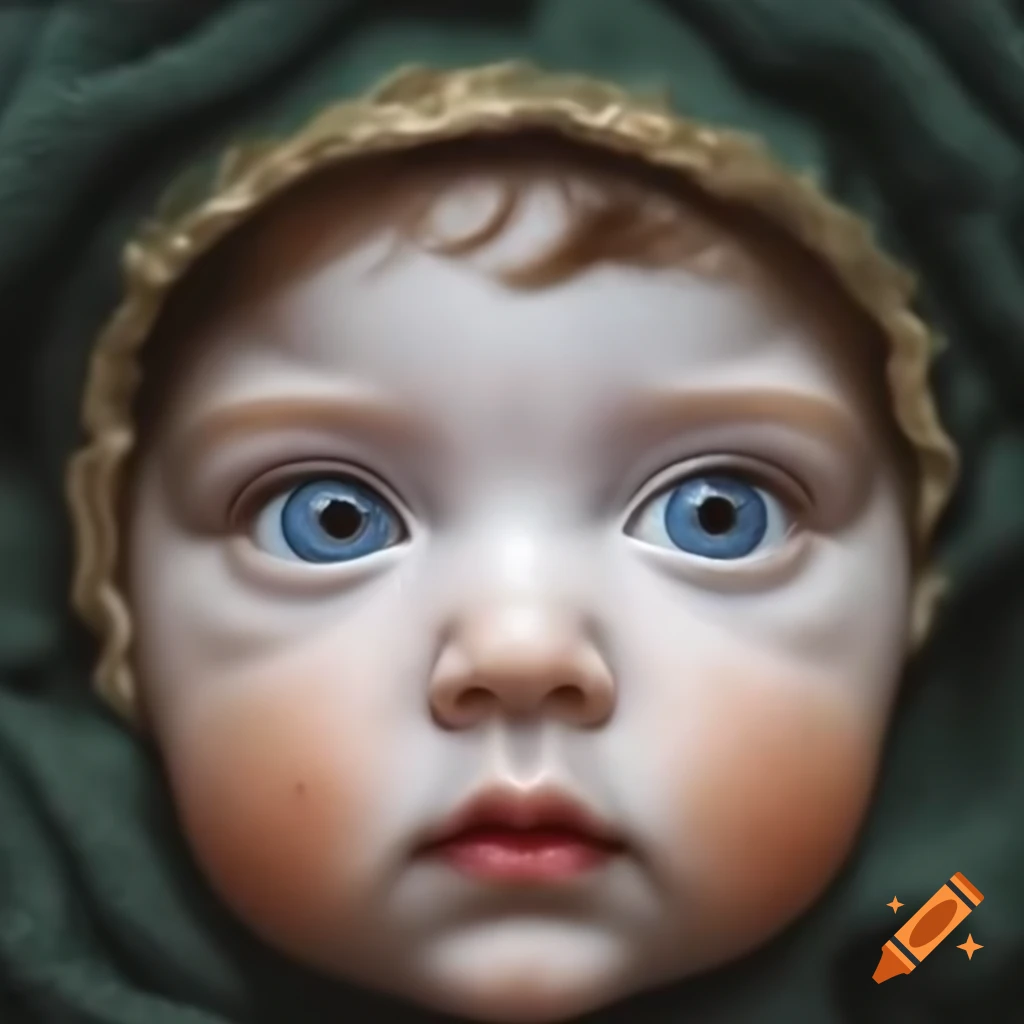 Ultra realistic porcelain angel's face from Limoges on Craiyon