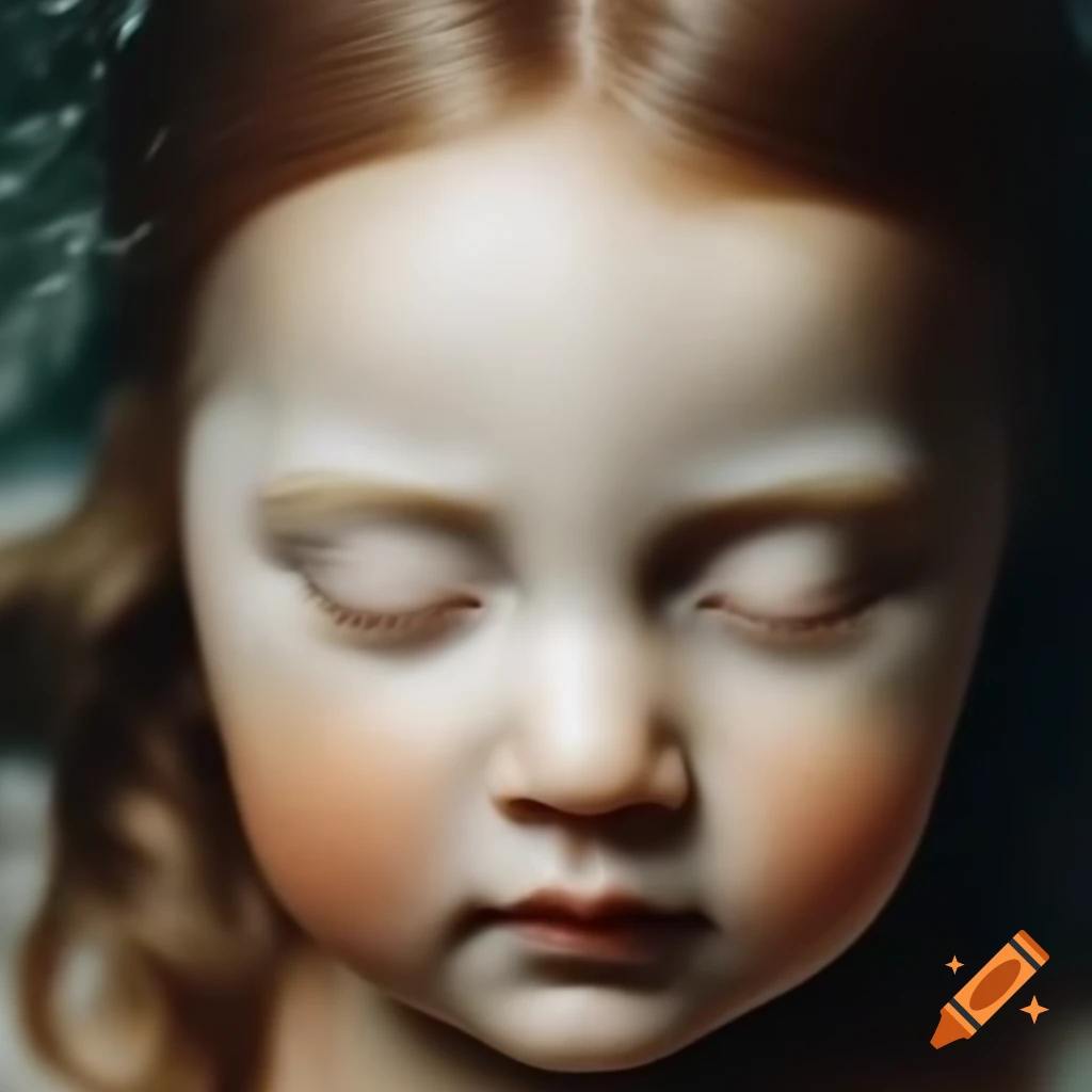 Ultra realistic porcelain angel's face from Limoges on Craiyon