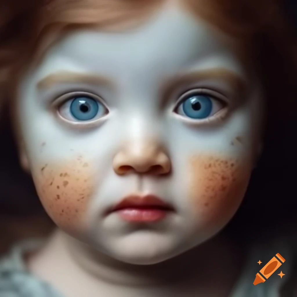 Ultra realistic porcelain angel face from Limoges on Craiyon