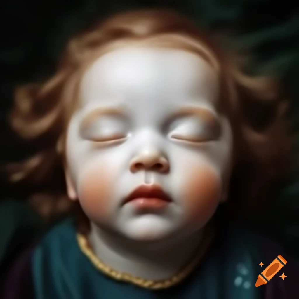 Ultra-realistic porcelain angel face in Limoges style on Craiyon
