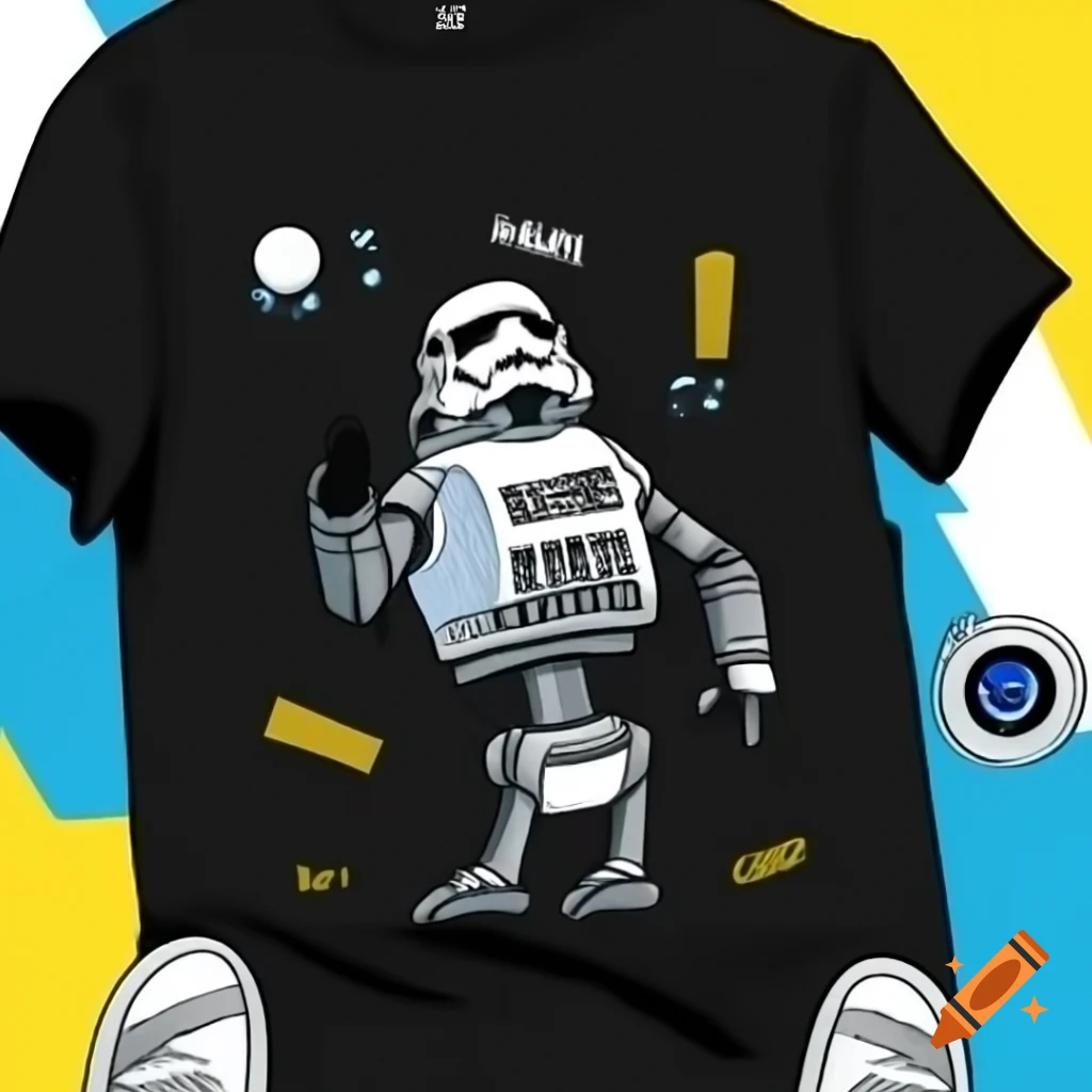 Comic-style T-shirt design with quote about wrong droids in sci-fi font ...