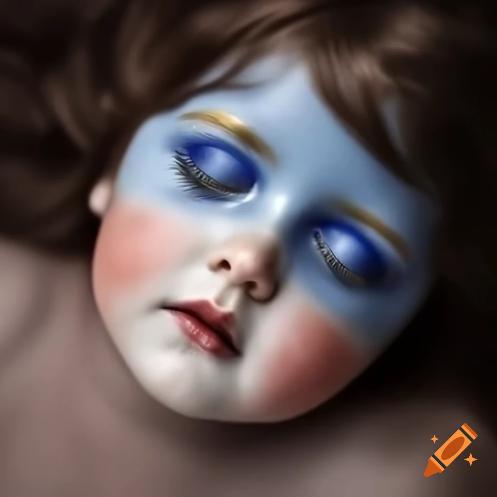 Ultra realistic porcelain angel face in Limoges style on Craiyon