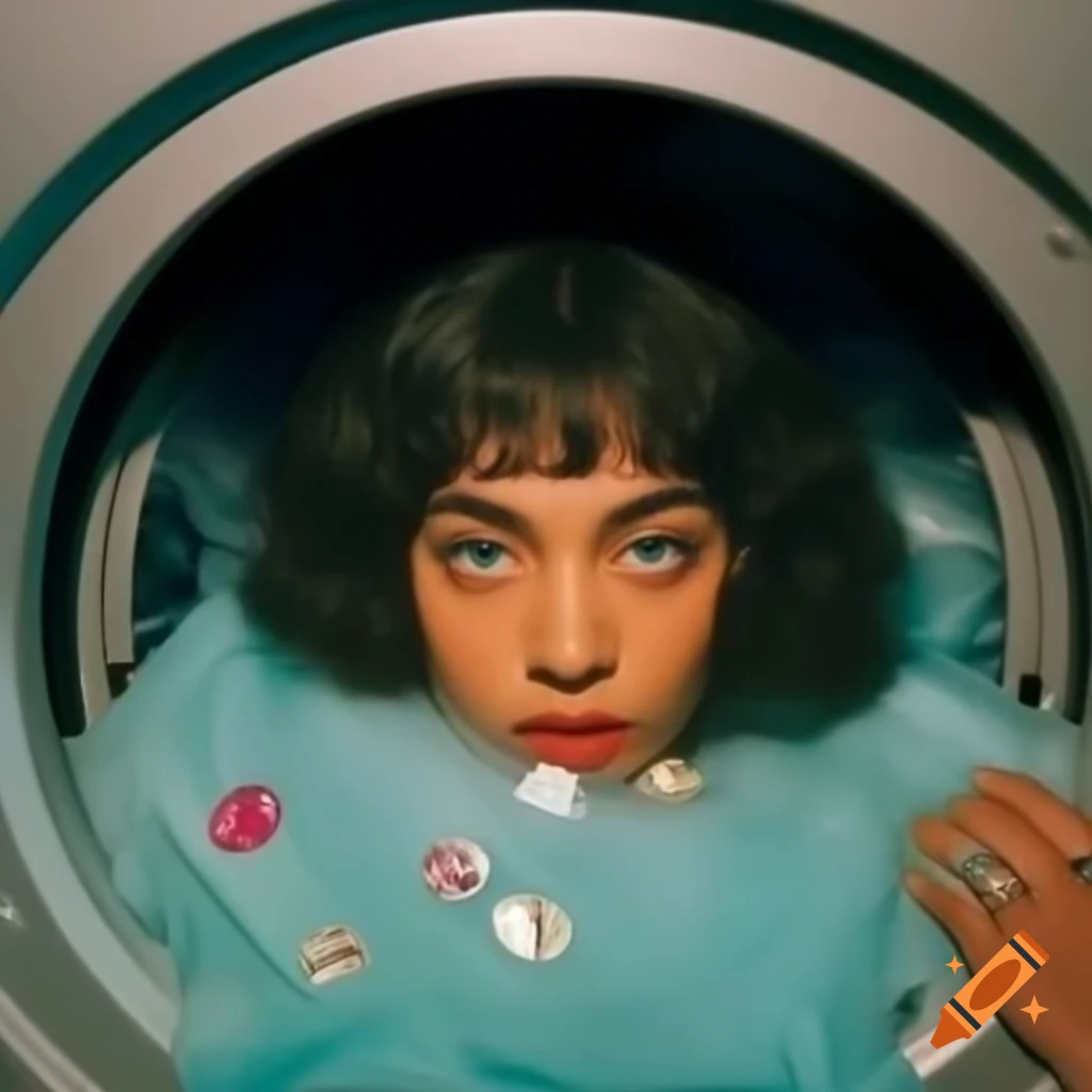 Colorful diamonds in a washing machine, indie Pinterest style on Craiyon