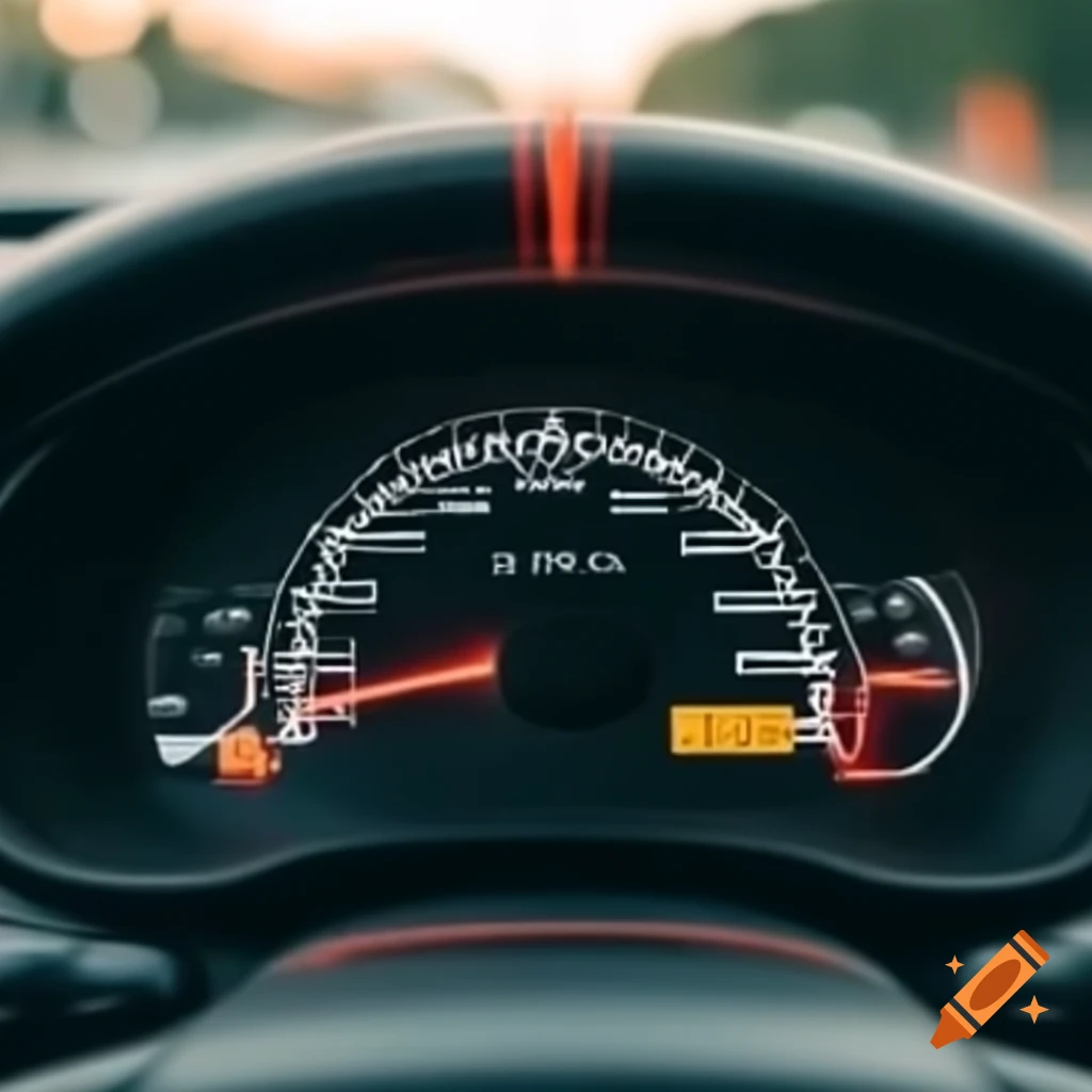 Speedometer showing increasing speed during car motion, science theme ...
