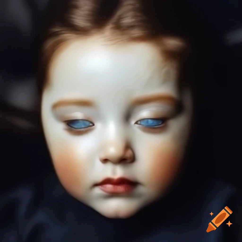 Ultra realistic porcelain angel face from Limoges on Craiyon