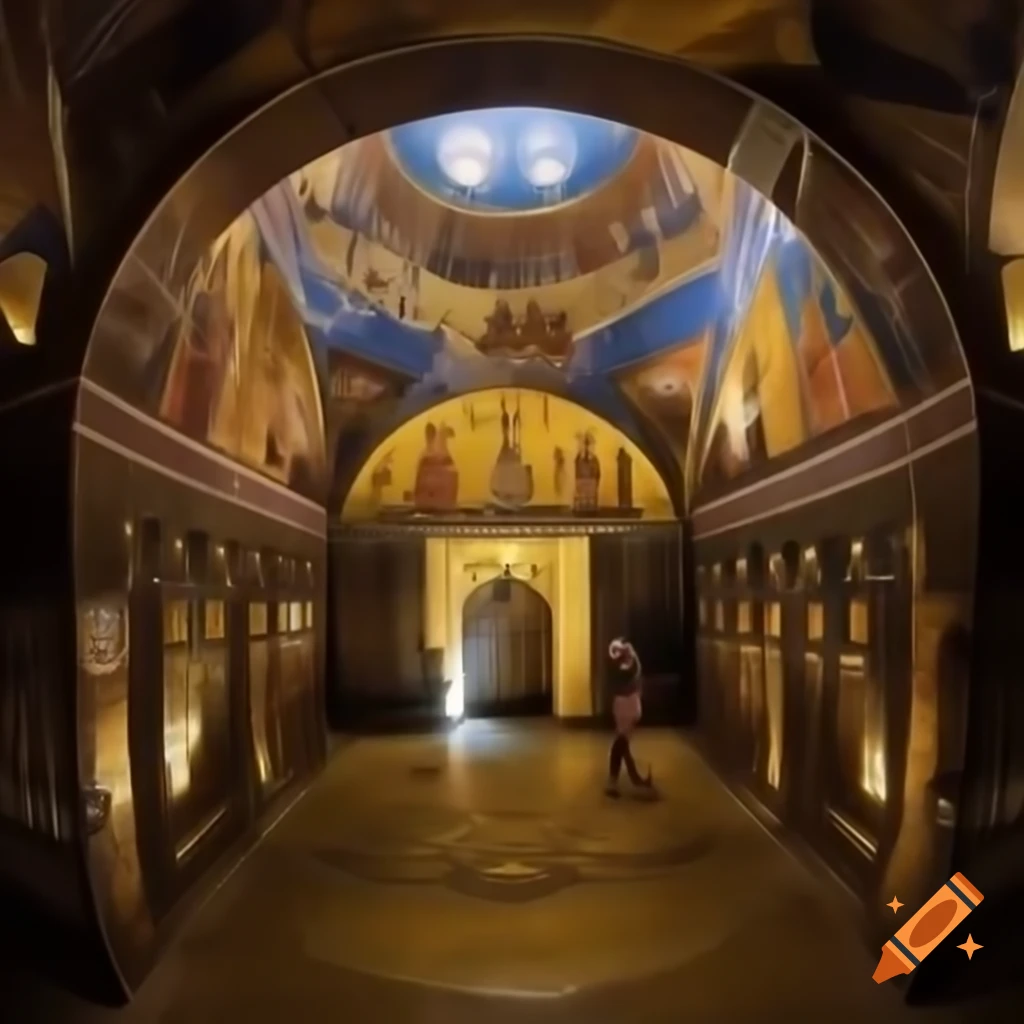 Lara Croft exploring Byzantine-era tombs in Tomb Raider games on Craiyon