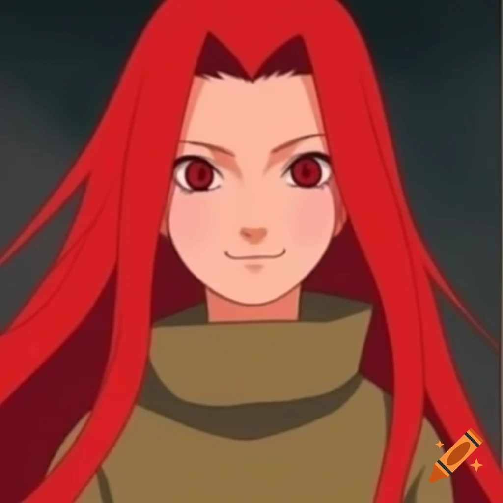 Anime character with long red hair, inspired by Minato on Craiyon