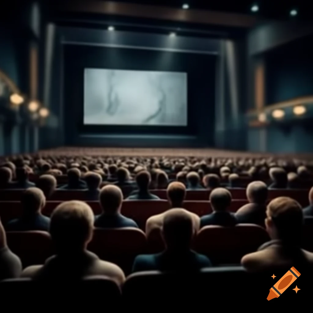 View of audience in auditorium from speaker's perspective, realistic ...