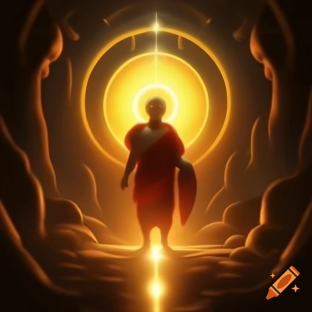 High fantasy 2D art of a Sun God with Roman and Swahili influences in ...