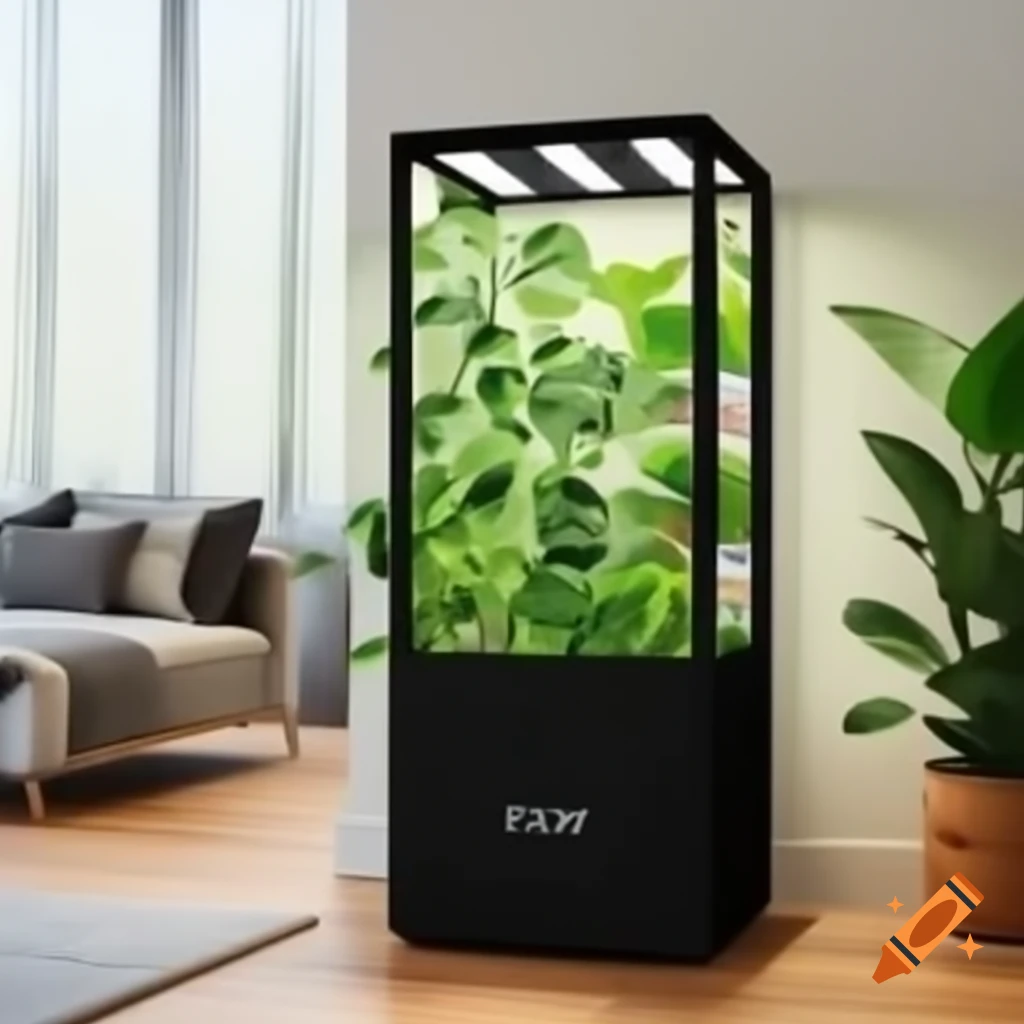 Modern smart indoor plant box for urban apartments with grow lights and ...