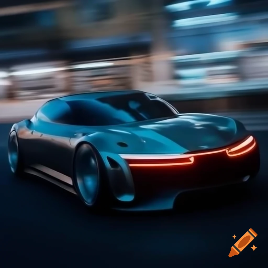Futuristic modified Renault car in 4K with photo blur effects on Craiyon